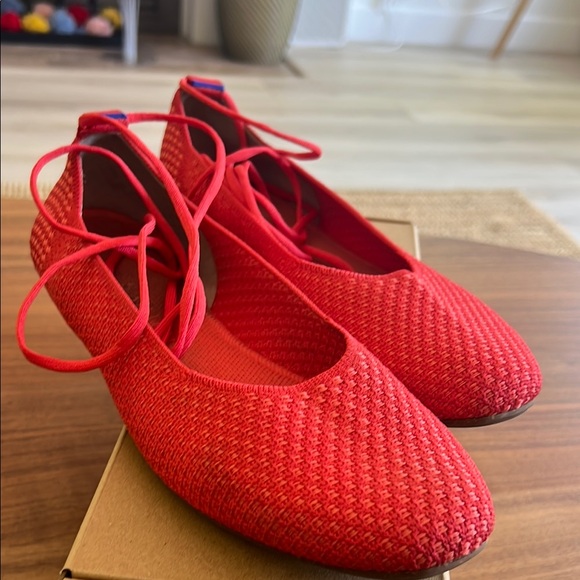 Rothy's | Shoes | Rothys The Square Wrap Red Womens Ballet Flats | Poshmark